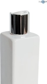 Dávkovač na mýdlo 250 ml bílý s bílo-stříbrným DISC TOP LUNA