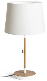 RENDL R14039 KEITH/AMBITUS stolní lampa, dekorativní Polycotton bílá/buk