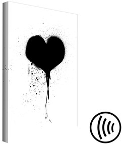 Obraz Kontrast emocí (1-dílný) - Bicí srdce v černobílém odstínu
