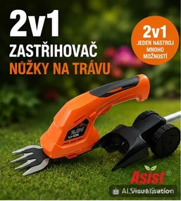 ASIST smart garden AE3N36T AKU nůžky s tyčí 3v1 3,6 V, 1,5 Ah