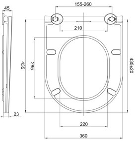 Mereo WC sedátko samozavírací SLIM duroplast bílá CSS113S