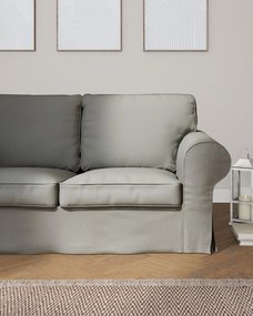 Potah na pohovku IKEA  Ektorp 2-místná, nerozkládací barva šedá látka pletený vzor