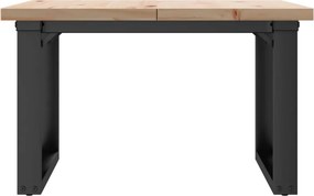 Konferenční stolek s O rámem 70x70x40,5cm borové dřevo a ocel 3282727