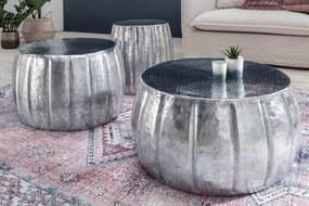Konferenční stolek Marrakech 55cm hliník stříbrný