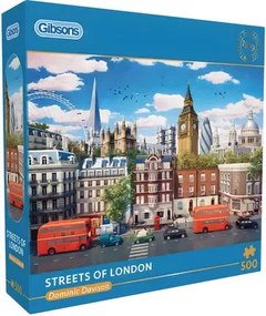GIBSONS Puzzle Londýnské ulice / 500 dílků / 49 × 34 cm