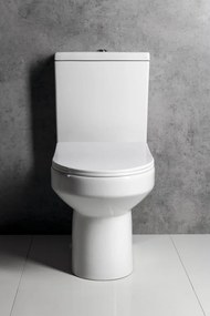 Aqualine Vermet wc kombi mísa 80 x 63,5 cm spodní zadní odpad keramika bílá VR038