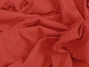 2x flanelové povlečení VÁNOČNÍ JELENI červené + jersey prostěradlo EXCLUSIVE červené 180 x 200 cm
