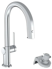 Hansgrohe Aqittura M91 - Dřezová baterie s výsuvnou koncovkou a filtrační hlavicí, chrom 76803000