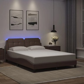 Rám postele s LED bez matrace Zadar šedý 120 x 200 cm 3214099