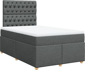 Box spring postel s matrací tmavě šedá 120x200 cm textil 3291255