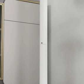 HOMCOM Barový stůl Bistro stůl Kulatý party stůl Ø60 x 102 cm Poseur stůl do jídelny, obývacího pokoje, ocel, bílý
