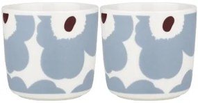 Hrnek bez ucha Unikko Wine Red 2 dl - set 2 ks Marimekko