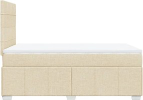 Box spring postel s matrací krémová 120x190 cm textil 3293912