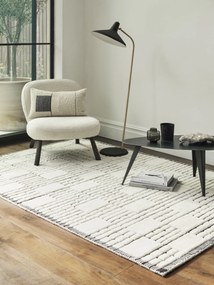 Tribeca Design Kusový koberec Ultis Cream on Black Rozměry: 160x230 cm