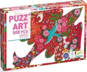 DJECO Obrysové puzzle Ptáček / 500 dílků / 56,6x47 cm