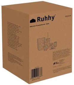 Ruhhy Sada koupelnových doplňků - černá Ruhhy24636