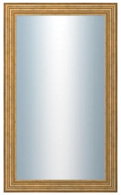 DANTIK - Zarámované zrcadlo - rozměr s rámem cca 60x100 cm z lišty HRAD zlatá patina (2822)