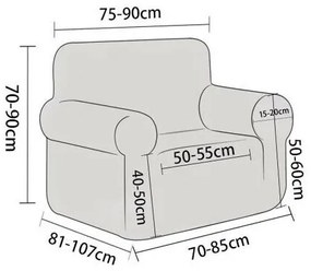 4Home Napínací potah na křeslo Magic clean béžová, 75 - 95 cm
