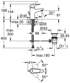 GROHE 23809000 - Umyvadlová baterie START FLOW DN 15 lesklý chrom