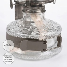 BRILAGI - Petrolejová lampa se zrcadlem MERLIN černý chrom