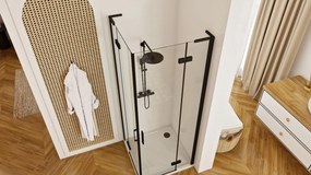 Rea, Sprchová kabina REA Hugo Double Black 90x90, KPL-K6601