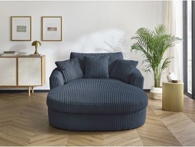 Tmavě modré manšestrové křeslo Belem – Bobochic Paris