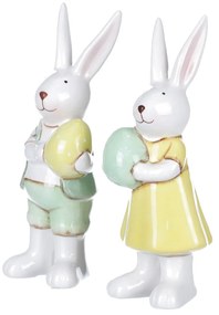 Autronic Zajíc a zaječice z keramiky, velikonoční dekorace Varianta: Zaječice