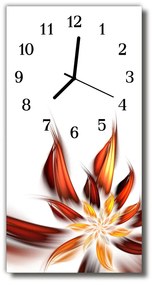 Skleněné hodiny vertikální Barevné květiny