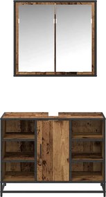 Sada koupelnového nábytku 2 ks Staré dřevo 80 x 33 x 60 cm 3402459