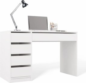 Psací stůl Arto 120 cm bílý levý