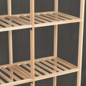 Šatní skříň šedá 173 x 40 x 170 cm textil 248199