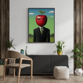 Muž s jablkem 3 inspirace René Magritte