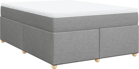 Box spring postel s matrací světle šedá 140 x 200 cm textil 3285380