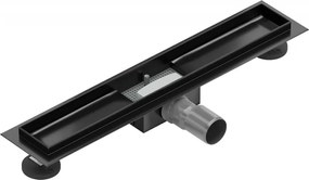 Mexen Flat nerezový sprchový žlab 60 cm - tělo žlabu bez krytu, černá, 1715060