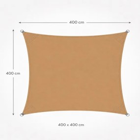 Stínící plachta celta čtverec 4x4m 10189 písková 200g/m