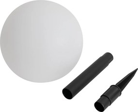 Sada 3 bílých venkovních stojacích lamp včetně LED solárních IP44 - Ludger