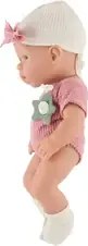 TEDDIES Panenka miminko s dudlíkem a chrastítkem / 28 cm / Pevné tělo