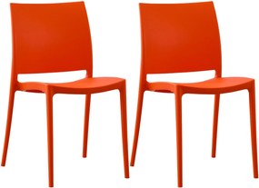 Sada 2 ks židle Meton – oranžová