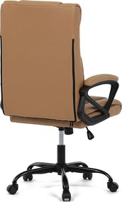 Autronic Židle kancelářská, krémová ekokůže, kovový kříž KA-Y386 CRM