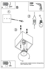 Šedé bodové svítidlo 10x10 cm Geo – Sollux