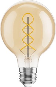 Mexen Vintis, LED filamentová žárovka E27, G80, 8 W, teplá bílá 2200K, jantarová, L165-E27-0822-50
