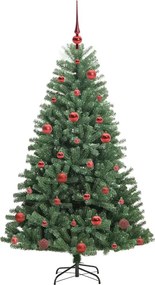 Umělý Skládací Vánoční Strom Zelená 150 cm PVC a kov 3395478