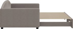 Válenda s přistýlkou taupe 100 x 200 cm textil 3197196