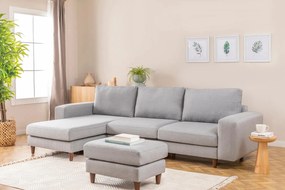 Hanah Home Rohová pohovka BERLIN světle šedá levá