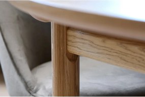 Kulatý rozkládací jídelní stůl v dekoru dubu ø 120 cm Carno – Unique Furniture
