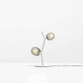 Stolní lampička v organickém designu Ivy Table Dekor: Kouřové sklo / Bílá montura