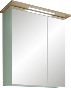 XXXLutz ZRCADLOVÁ SKŘÍŇKA, barvy dubu, pastelově zelená, 60/72/20 cm Xora - Koupelnové série - 001977022202