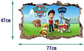 Pohádková nálepka na zeď Paw Patrol 47x77cm