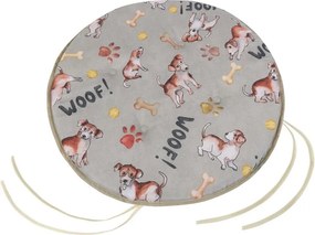 Bellatex Sedák EMA kulatý hladký Šedá,Béžová 40 cm, (průměr)