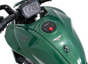 Elektrická motorka Ducati Diavel x Bentley zelená